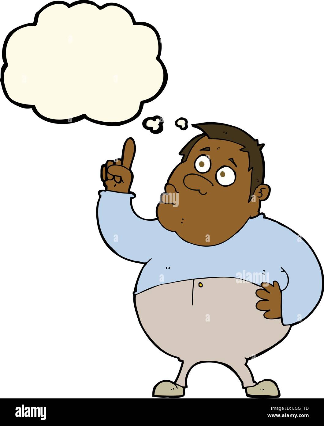 cartoon man asking question with thought bubble Stock Vector Image ...