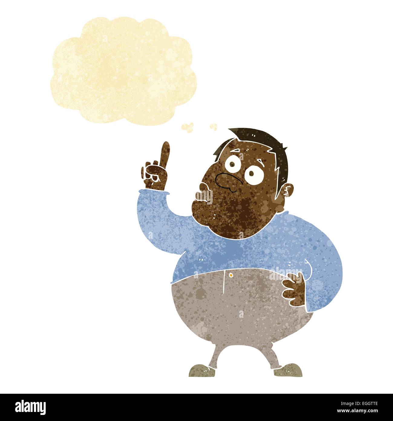 cartoon man asking question with thought bubble Stock Vector Image ...