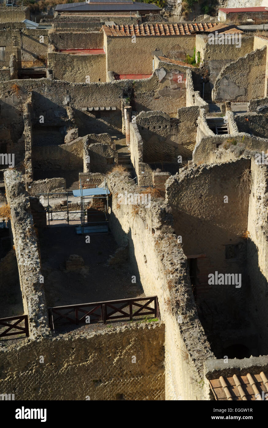 The remains of ancient roman buildings, Herculaneum, Italy Stock Photo ...