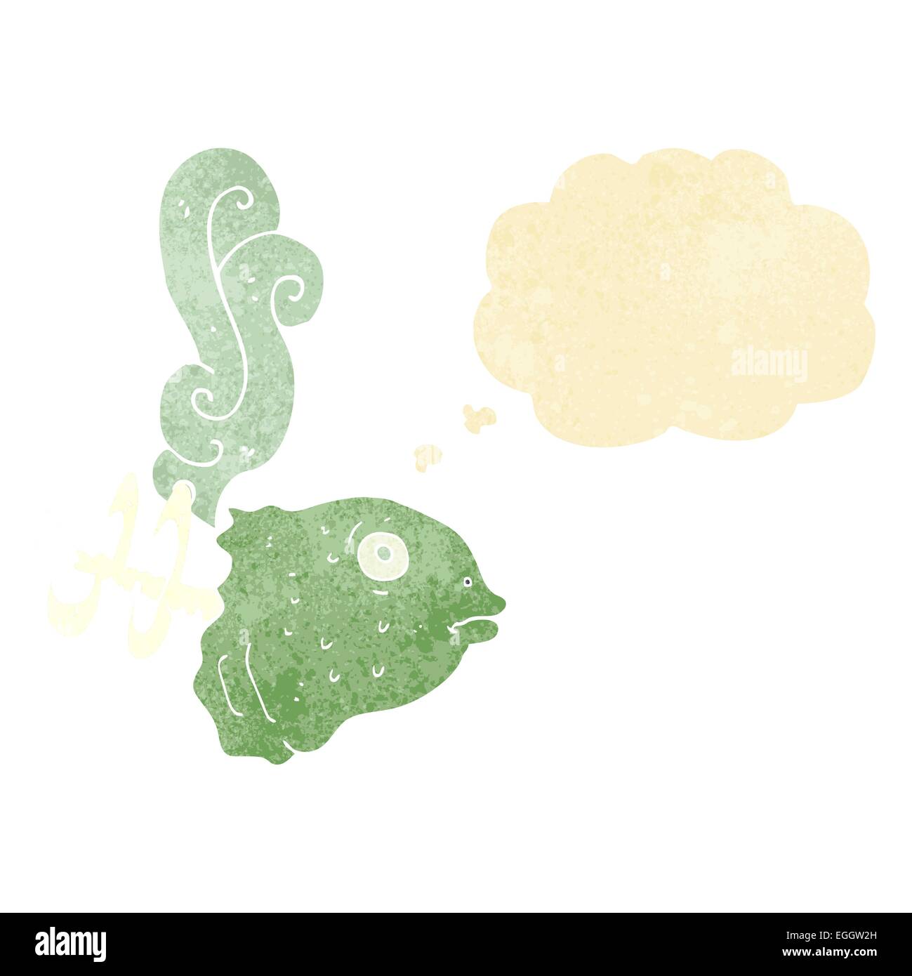 cartoon smelly old fish head with thought bubble Stock Vector Image ...