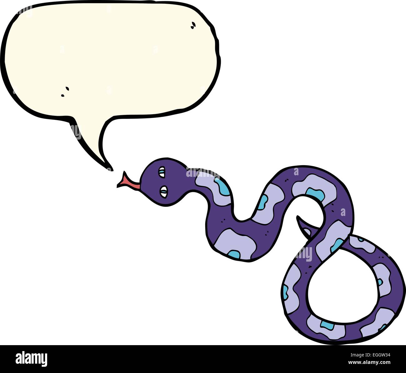 cartoon snake with speech bubble Stock Vector Image & Art - Alamy