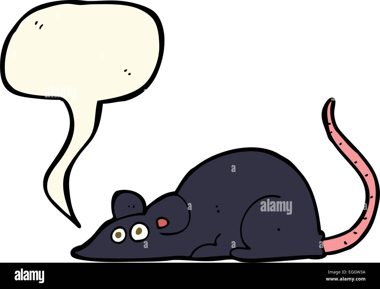 cartoon black rat with speech bubble Stock Vector Image & Art - Alamy