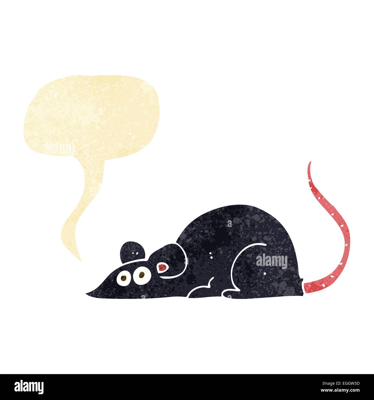 cartoon black rat with speech bubble Stock Vector Image & Art - Alamy