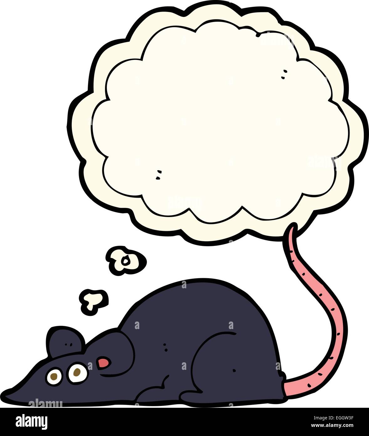 cartoon black rat with thought bubble Stock Vector Image & Art - Alamy