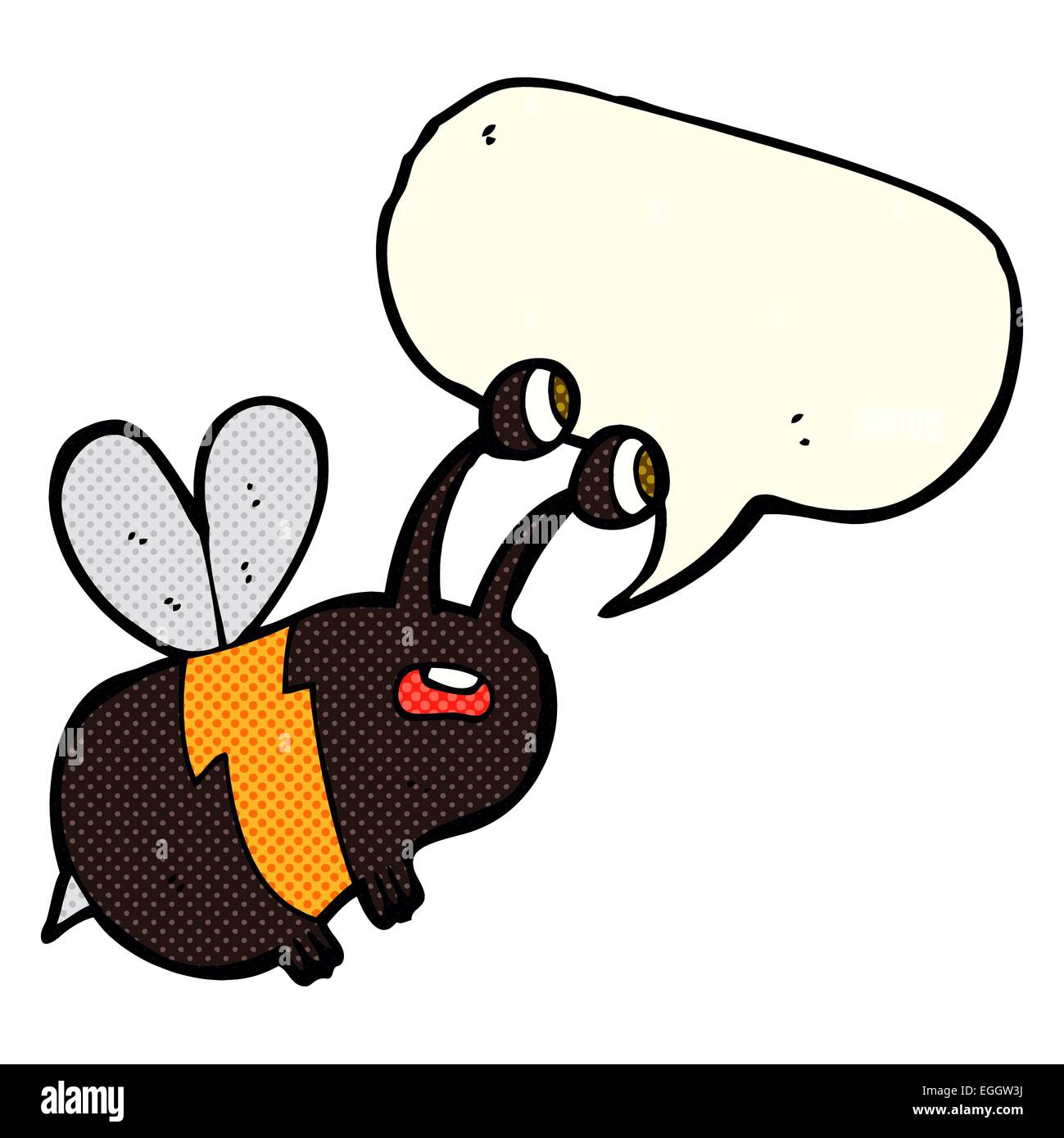 cartoon frightened bee with speech bubble Stock Vector Image & Art - Alamy