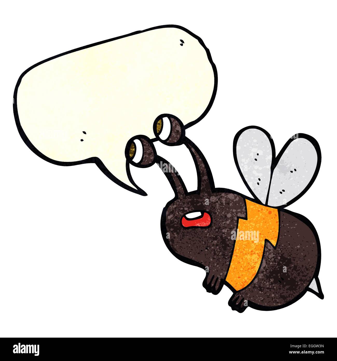 cartoon frightened bee with speech bubble Stock Vector Image & Art - Alamy