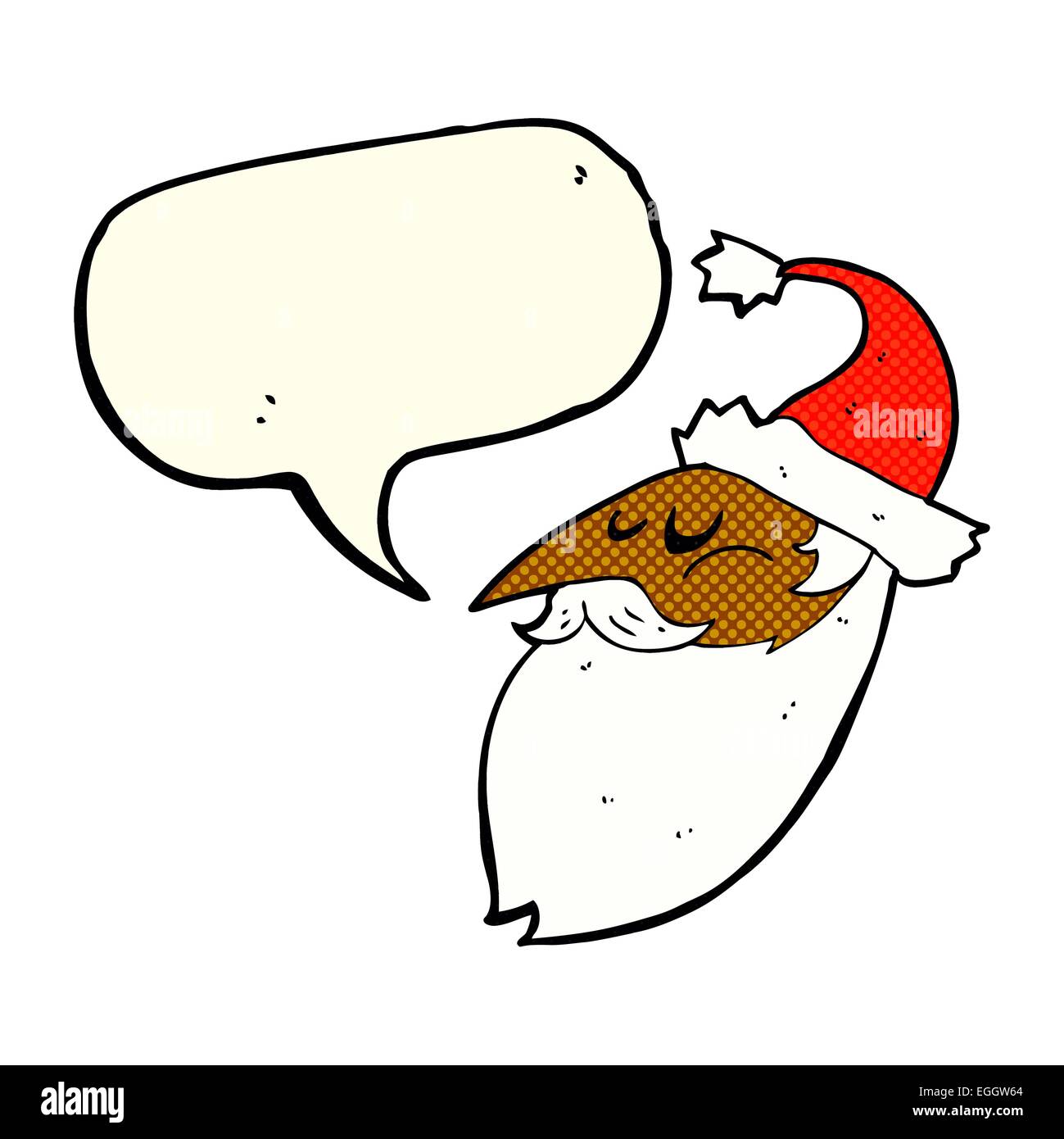 cartoon santa face with speech bubble Stock Vector Image & Art - Alamy