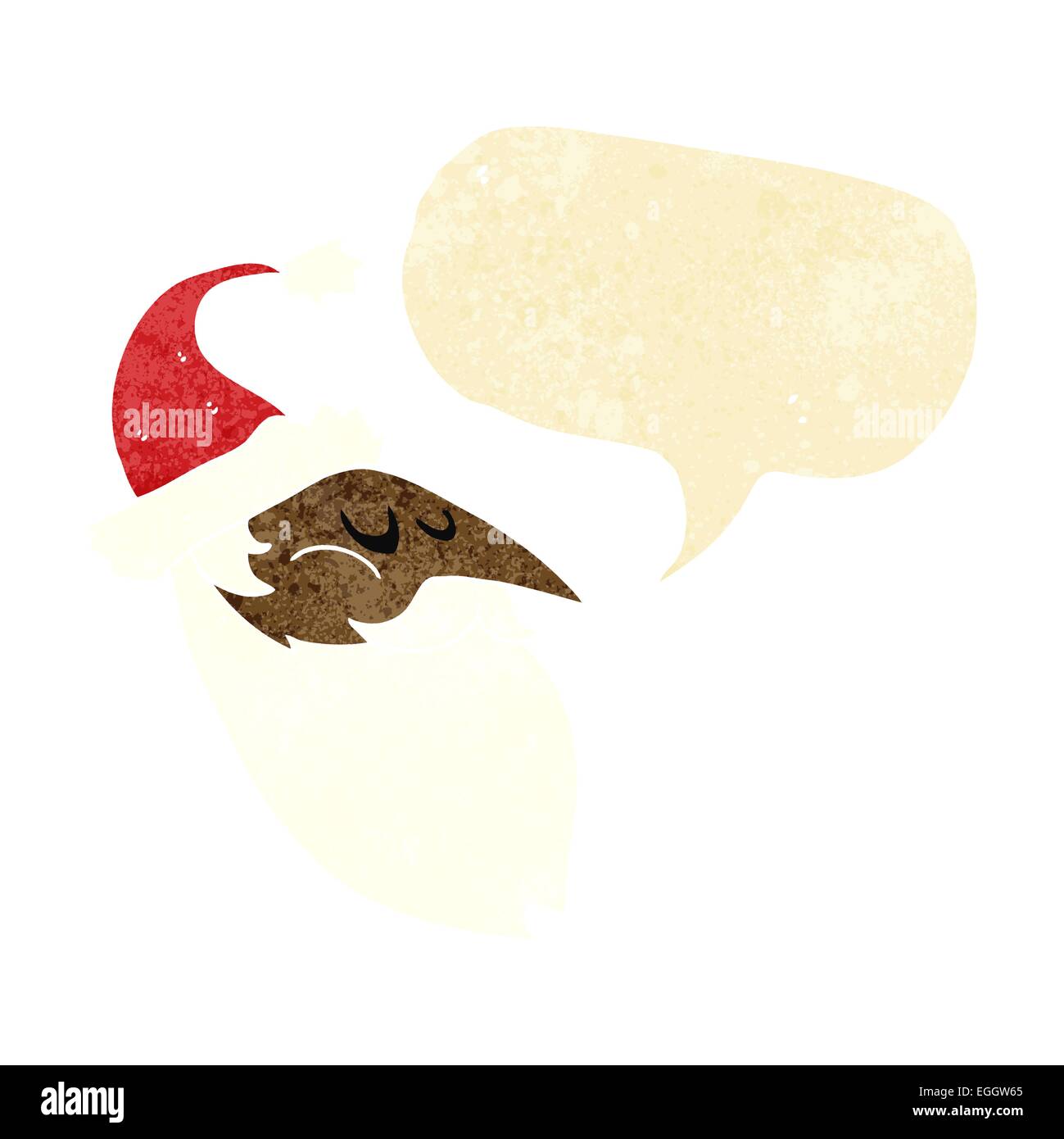 cartoon santa face with speech bubble Stock Vector Image & Art - Alamy