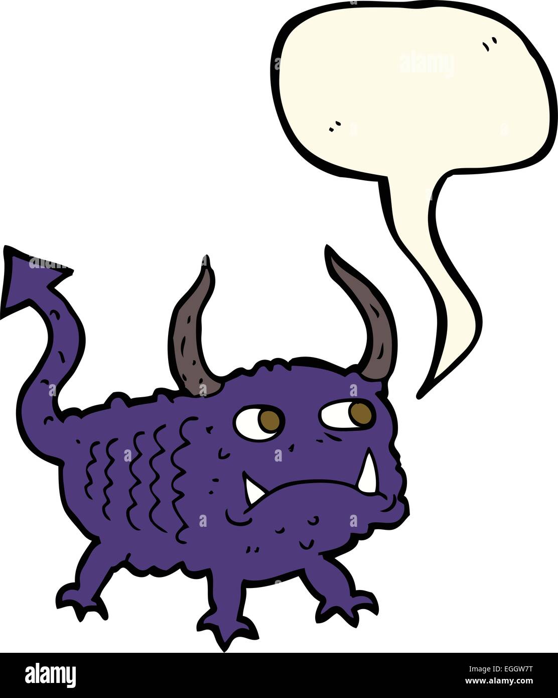 Cartoon demon speech bubble hi-res stock photography and images - Alamy