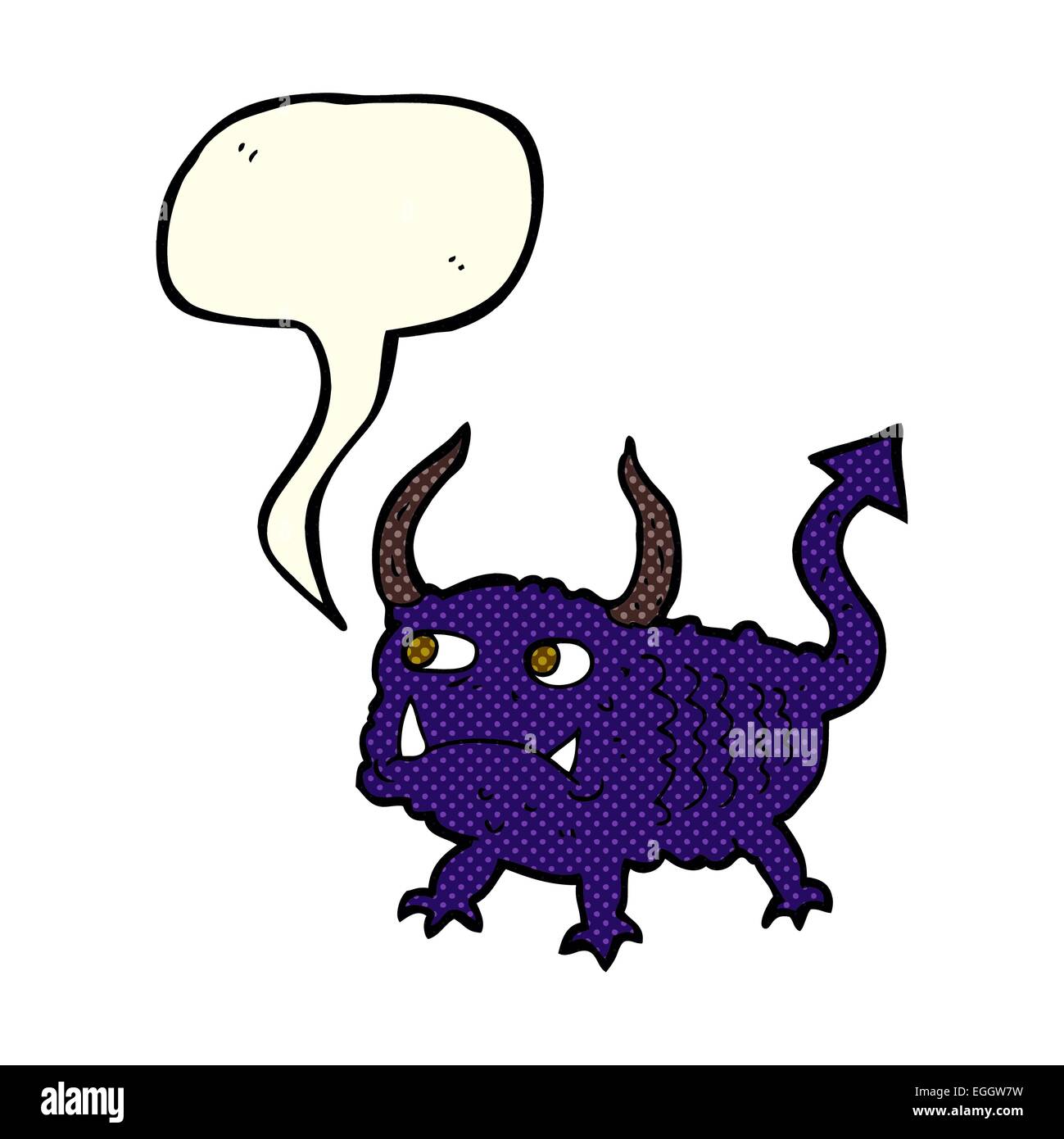 Cartoon demon speech bubble hi-res stock photography and images - Alamy