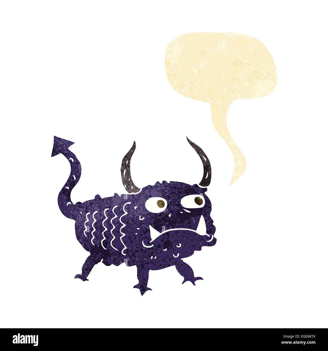 Cartoon demon speech bubble hi-res stock photography and images - Alamy