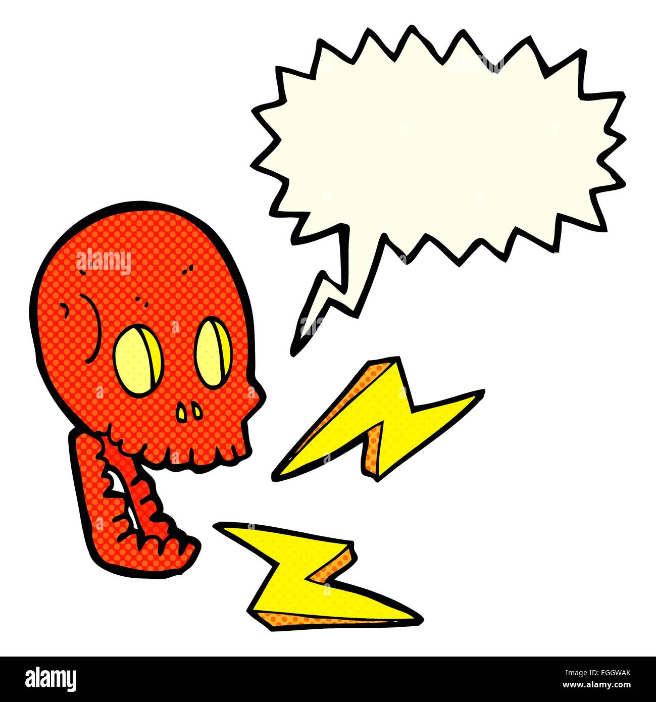 Cartoon crazy skull bubble hi-res stock photography and images - Alamy