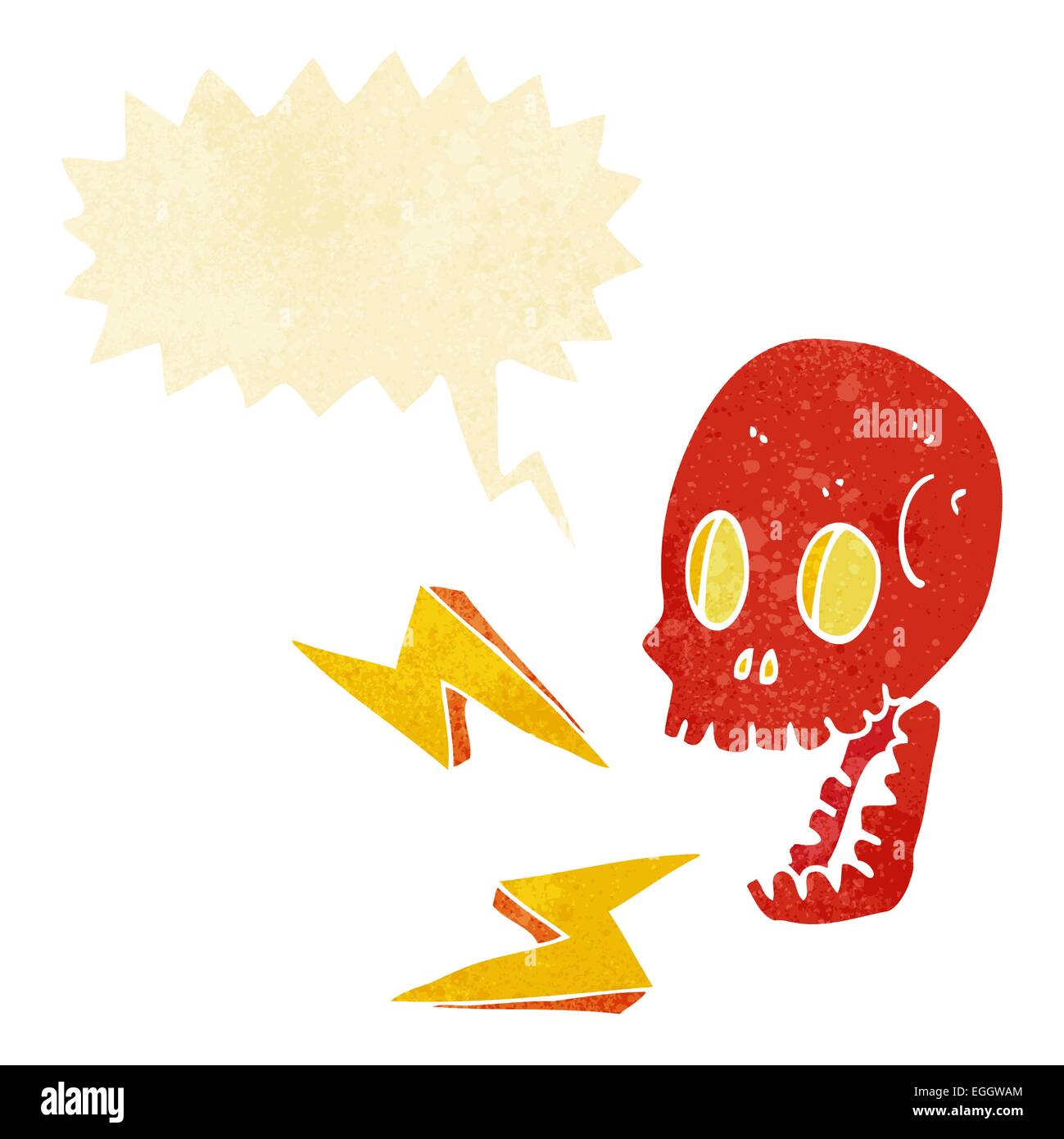 Cartoon crazy skull bubble hi-res stock photography and images - Alamy