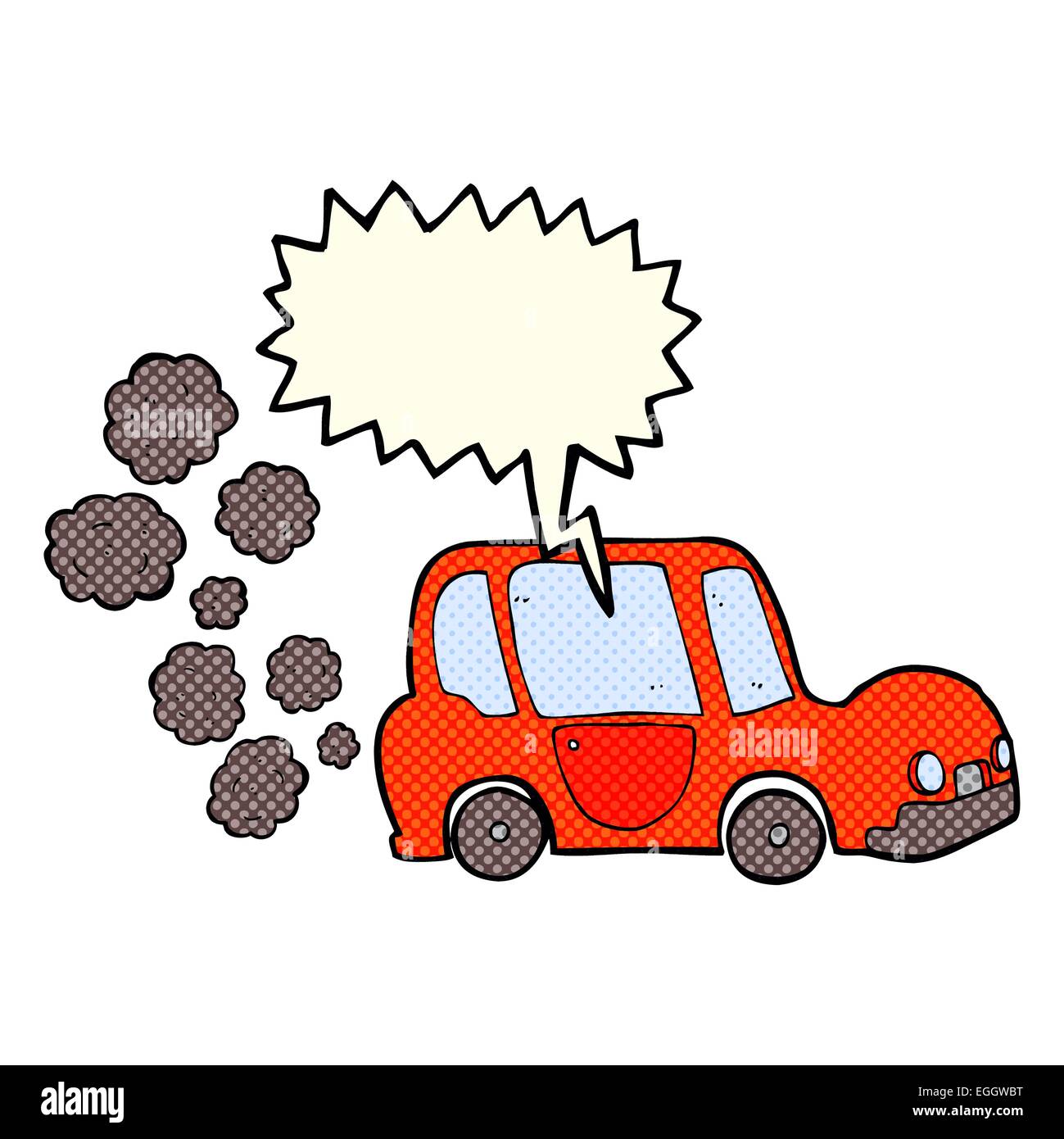 cartoon car with speech bubble Stock Vector Image & Art - Alamy