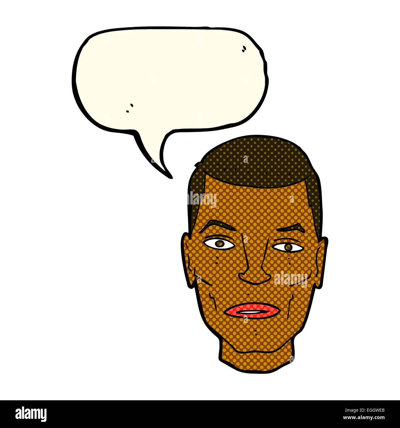 Cartoon serious face bubble hi-res stock photography and images - Alamy