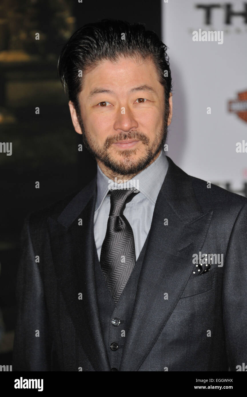 LOS ANGELES, CA - NOVEMBER 4, 2013: Tadanobu Asano at the US premiere ...