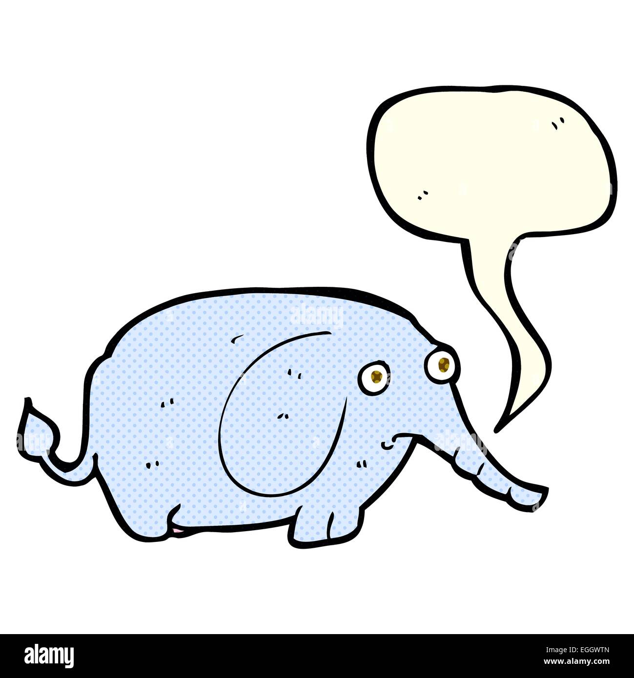 cartoon sad little elephant with speech bubble Stock Vector Image & Art ...