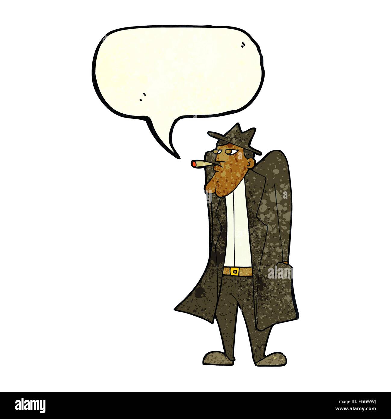 Cartoon man in hat trenchcoat hi-res stock photography and images - Alamy