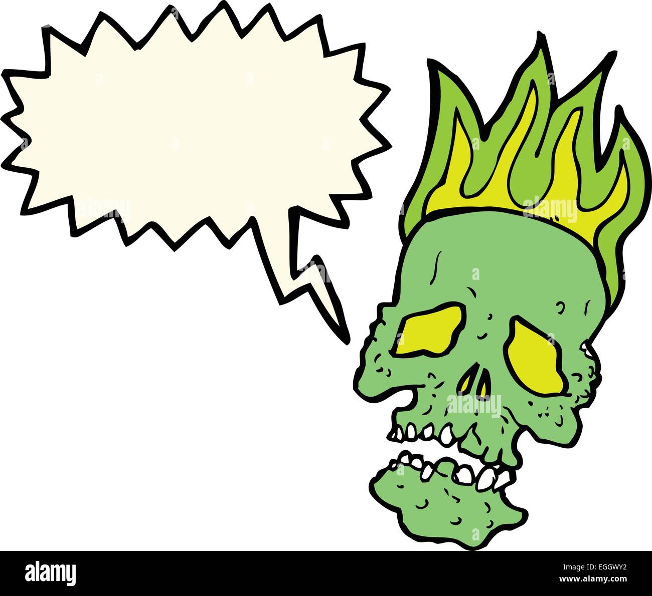 Cartoon crazy skull bubble hi-res stock photography and images - Alamy