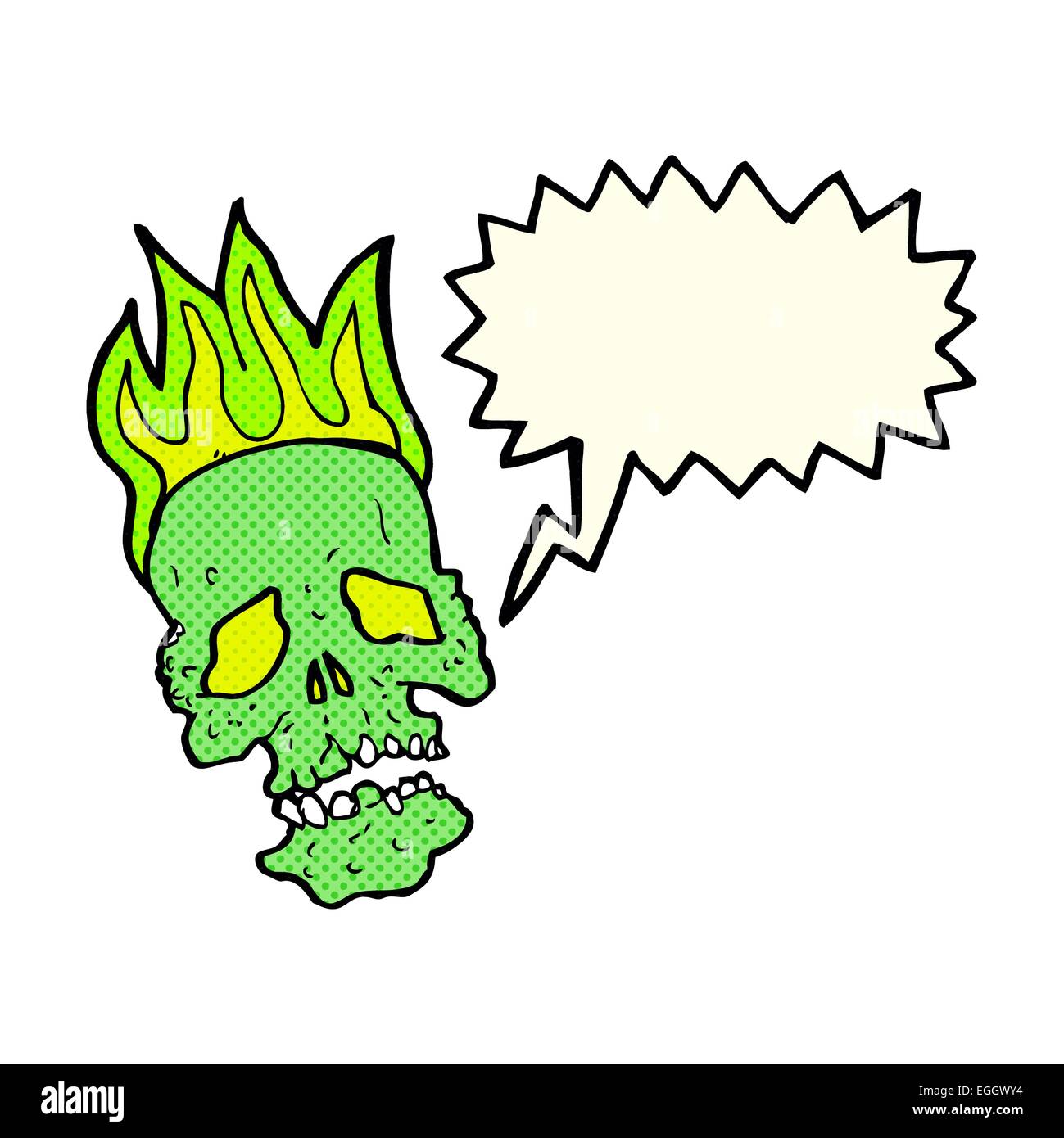 Cartoon crazy skull bubble hi-res stock photography and images - Alamy
