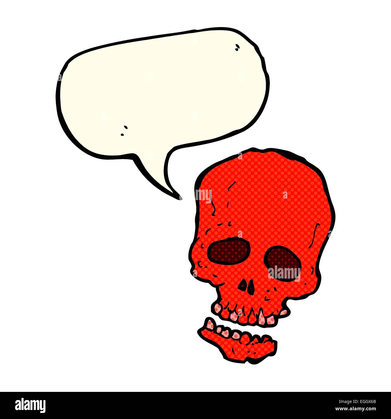 Cartoon crazy skull bubble hi-res stock photography and images - Alamy