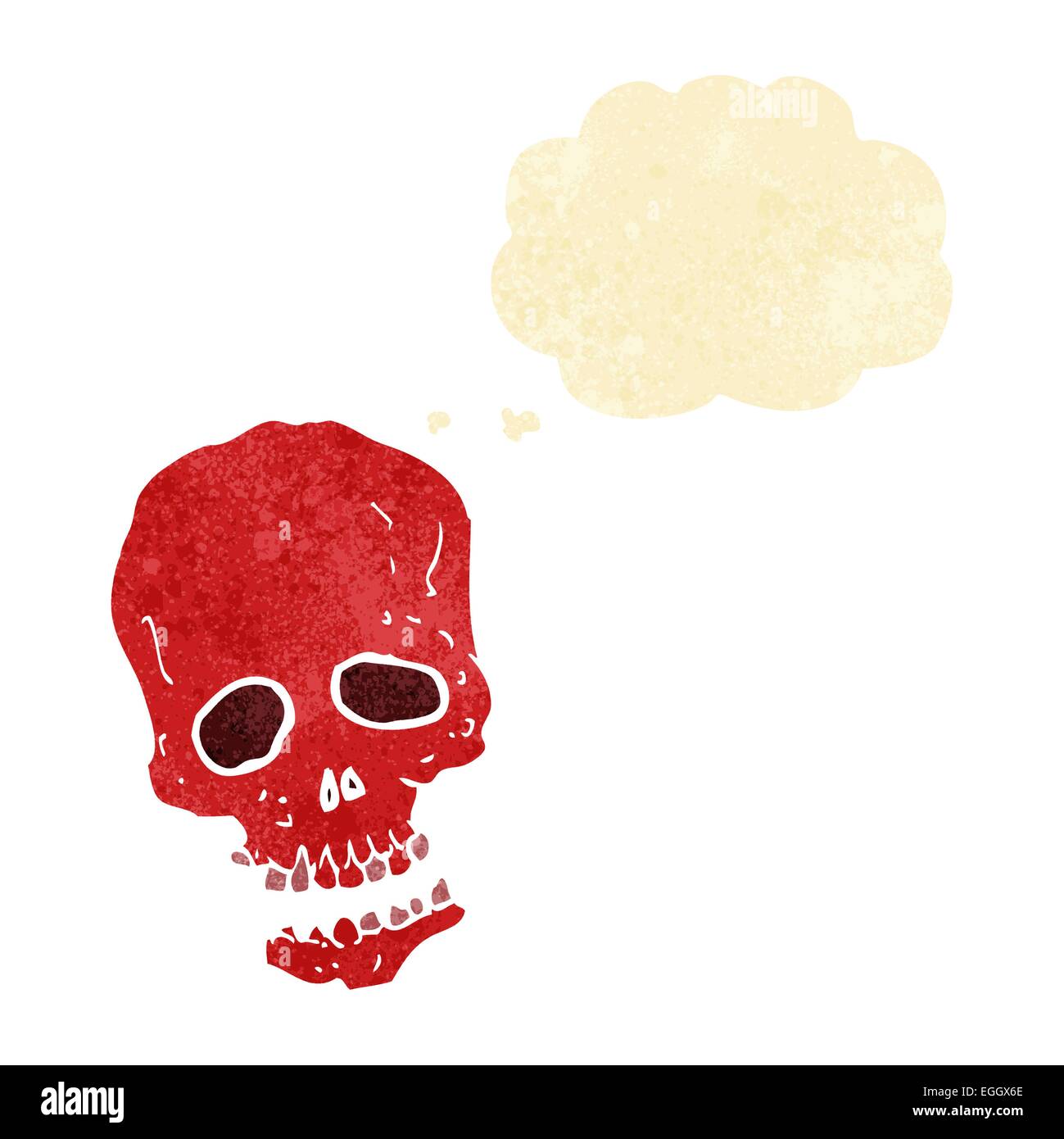 cartoon skull with thought bubble Stock Vector Image & Art - Alamy