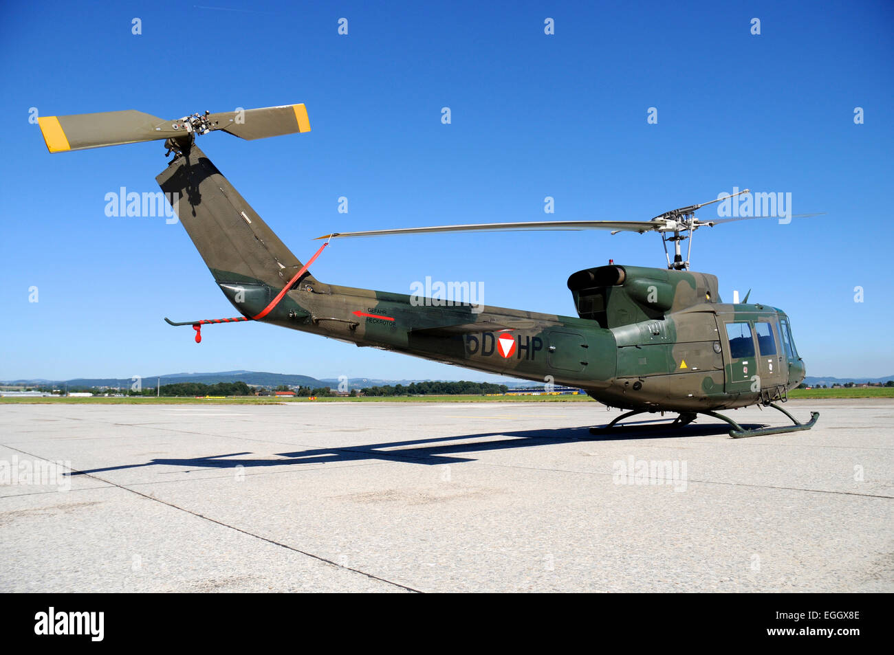 Agusta-Bell AB212 helicopter of the Austrian Air Force on the base at ...