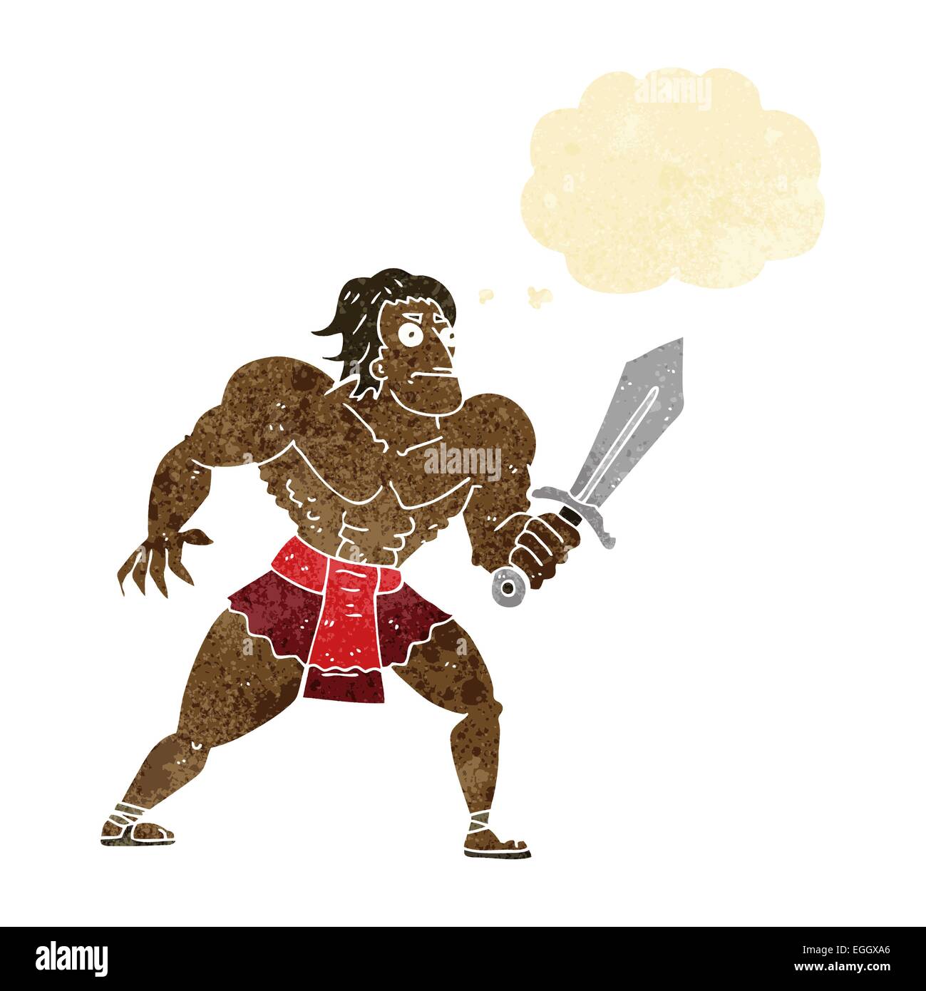 cartoon fantasy hero man with thought bubble Stock Vector Image & Art ...