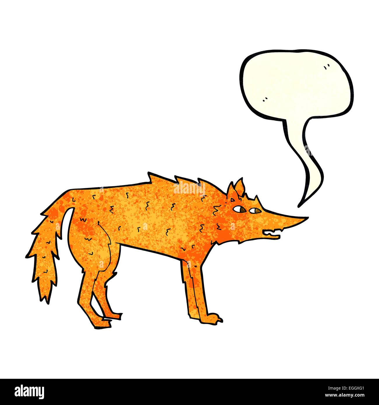 cartoon fox with speech bubble Stock Vector Image & Art - Alamy