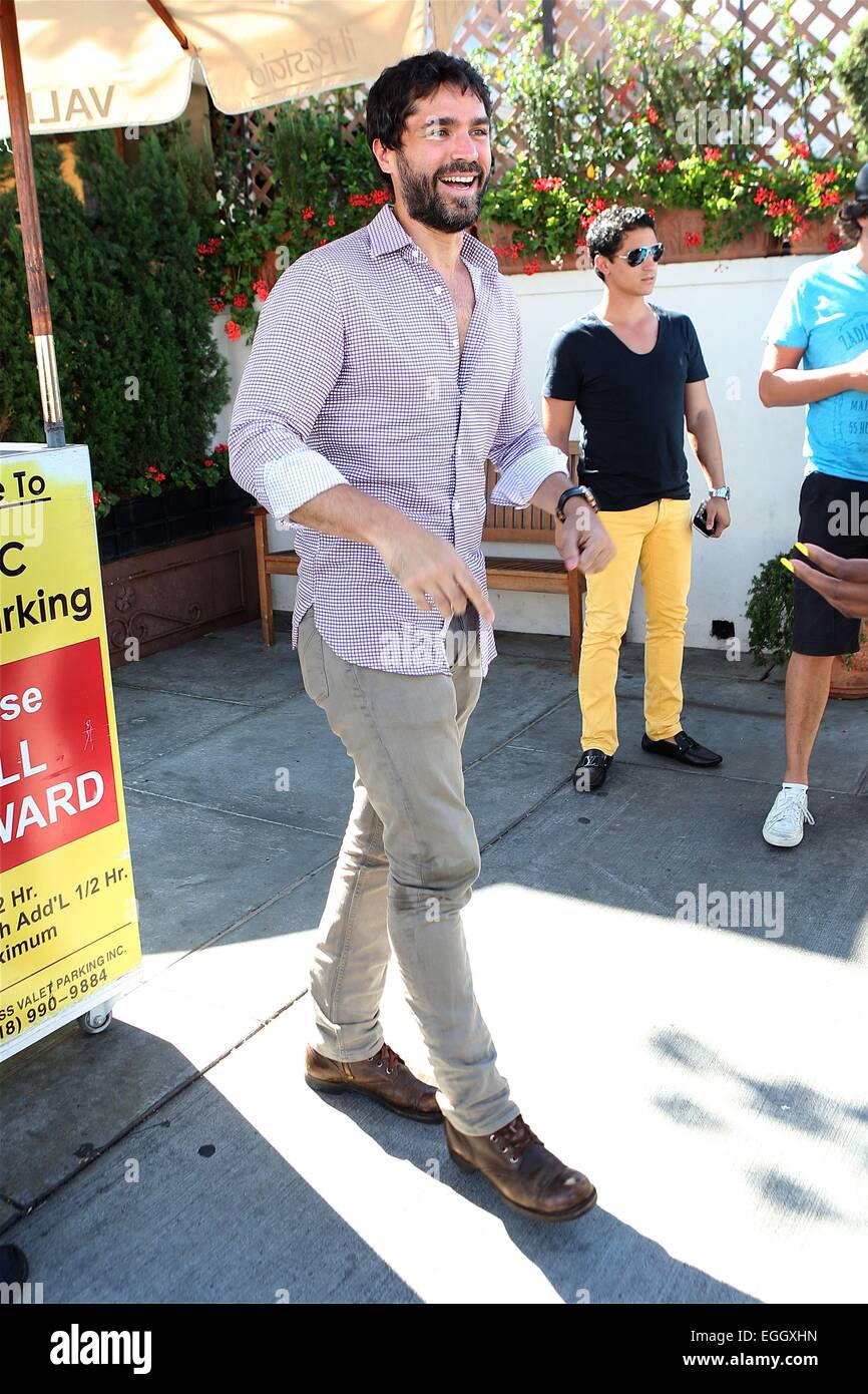 Mexican singer/actor Eduardo Verástegui spotted leaving Il Pastaio ...