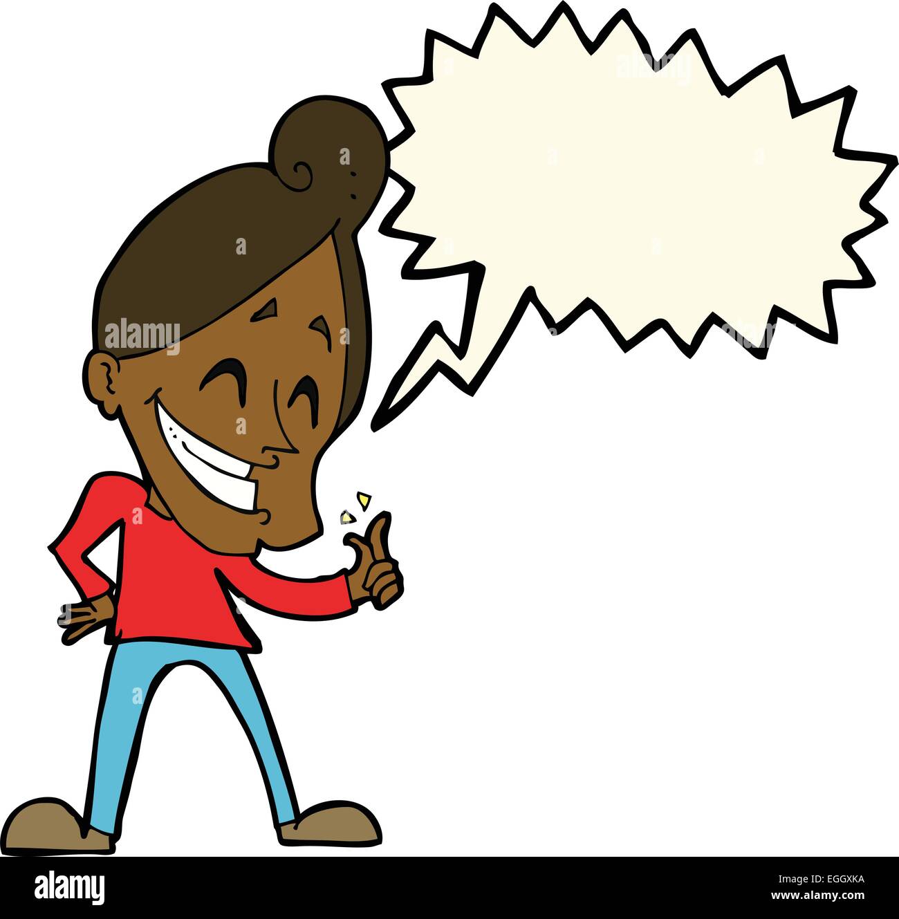 cartoon man snapping fingers with speech bubble Stock Vector Image ...