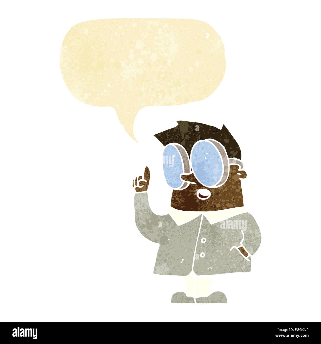 cartoon scientist with speech bubble Stock Vector Image & Art - Alamy
