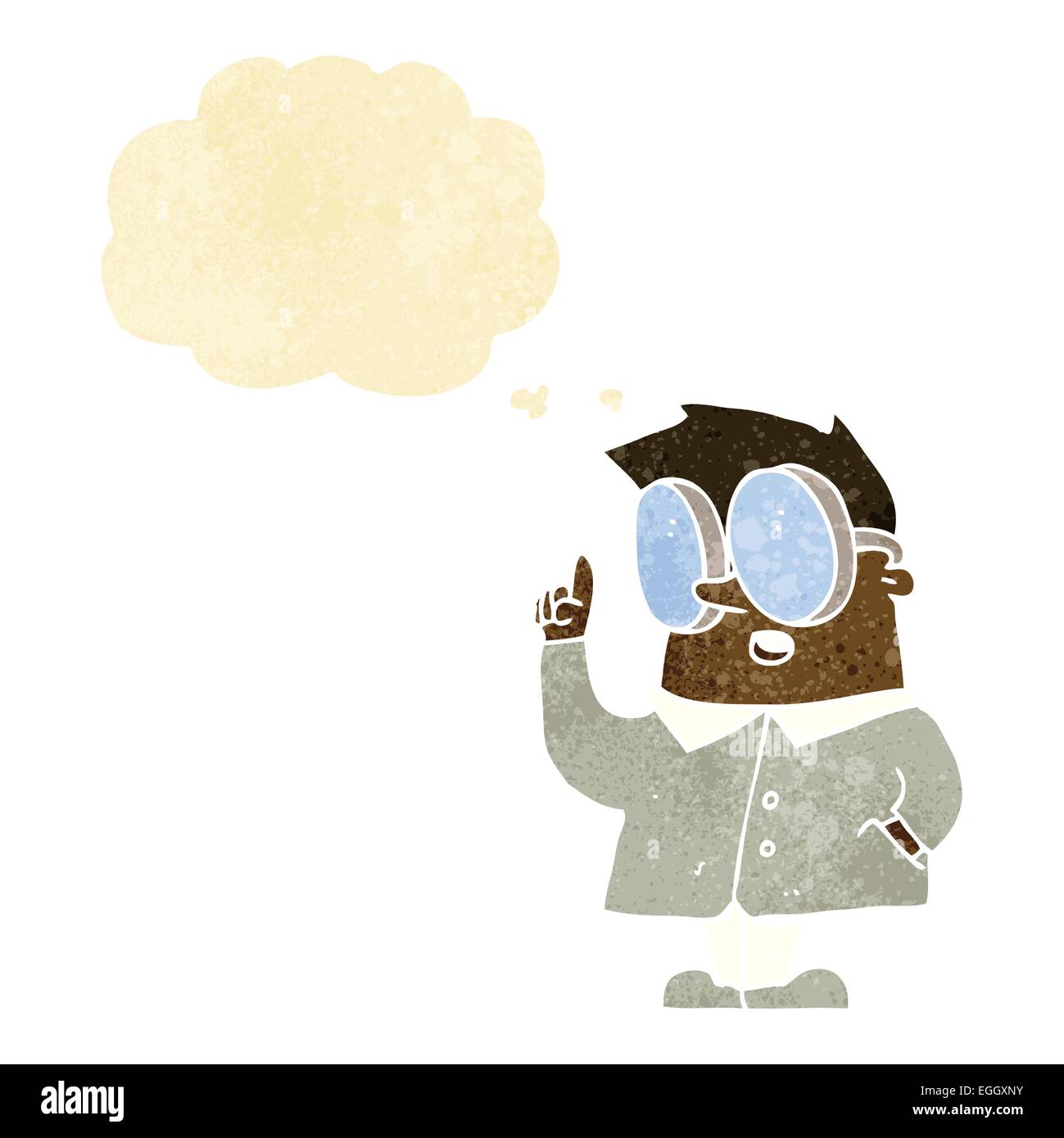 cartoon scientist with thought bubble Stock Vector Image & Art - Alamy