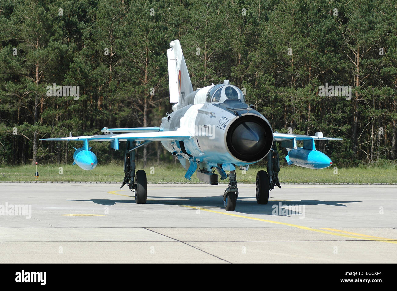 MiG-21 Lancer of the Romanian Air Force at Lechfeld Air Base, Germany ...