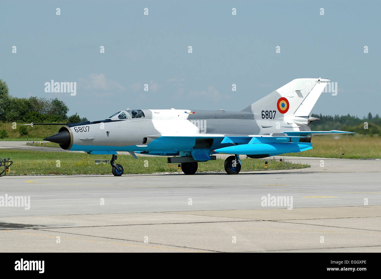 MiG-21 Lancer of the Romanian Air Force at Lechfeld Air Base, Germany ...