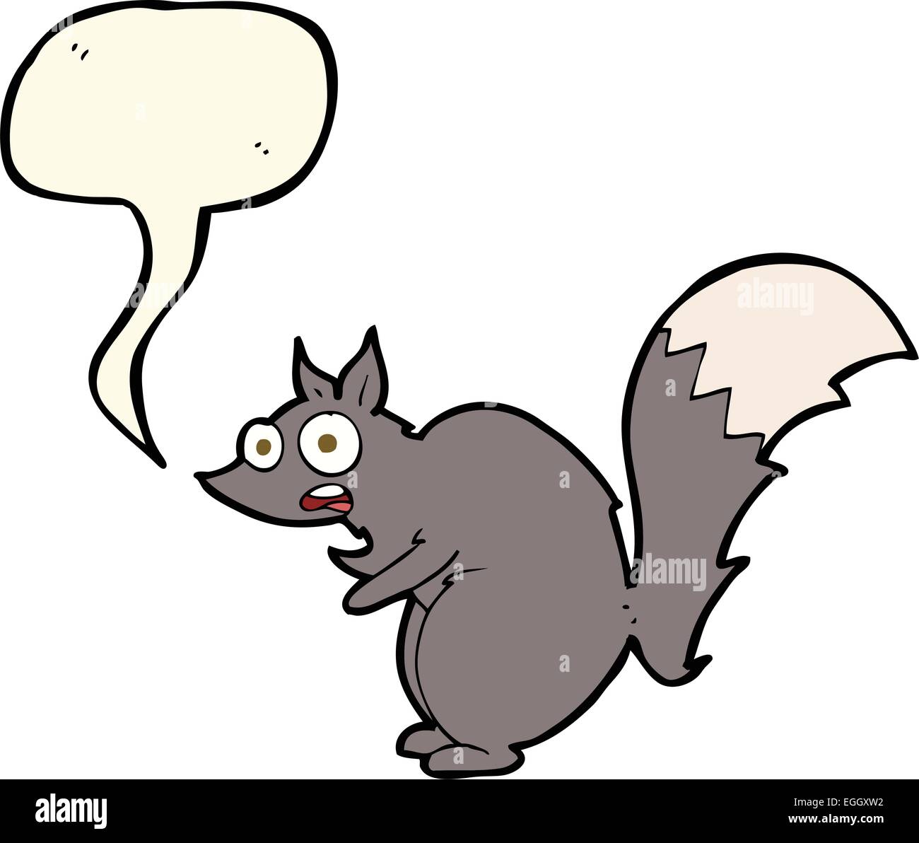 funny startled squirrel cartoon with speech bubble Stock Vector Image ...