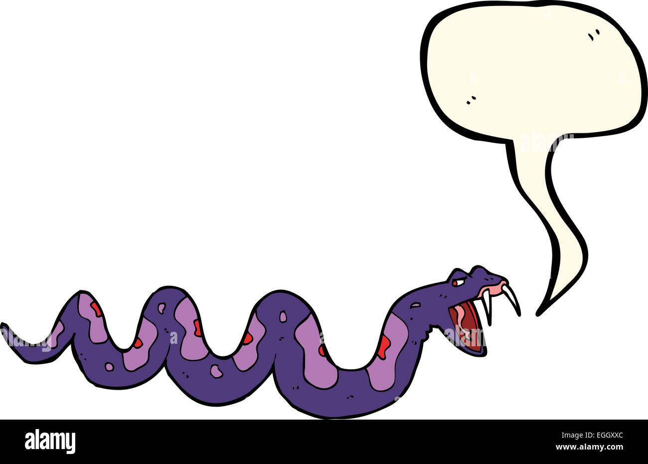 cartoon poisonous snake with speech bubble Stock Vector Image & Art - Alamy