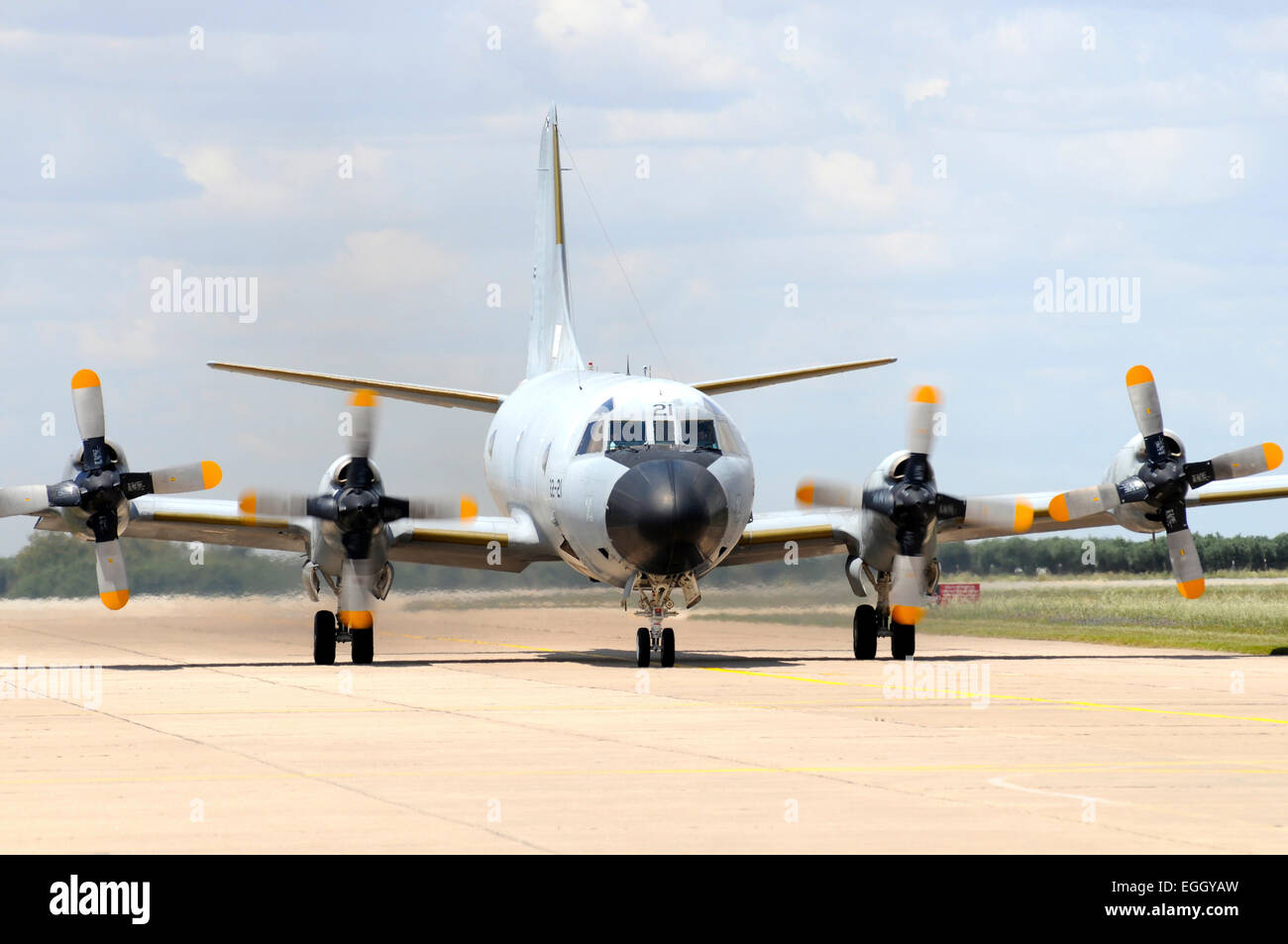 P-3M Orion of the Spanish Air Force taxiing at Moron Air Base, Spain ...