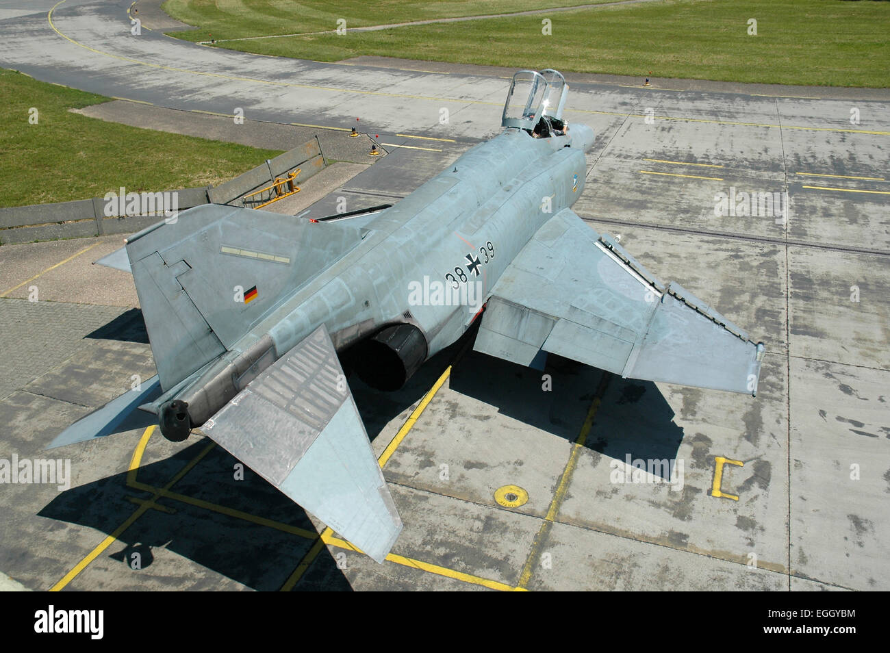F-4F Phantom of the German Air Force parked on the airbase at Neuburg ...