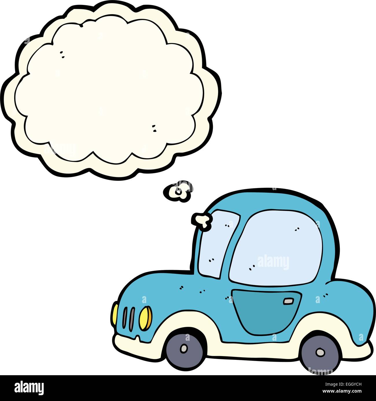 cartoon car with thought bubble Stock Vector Image & Art - Alamy