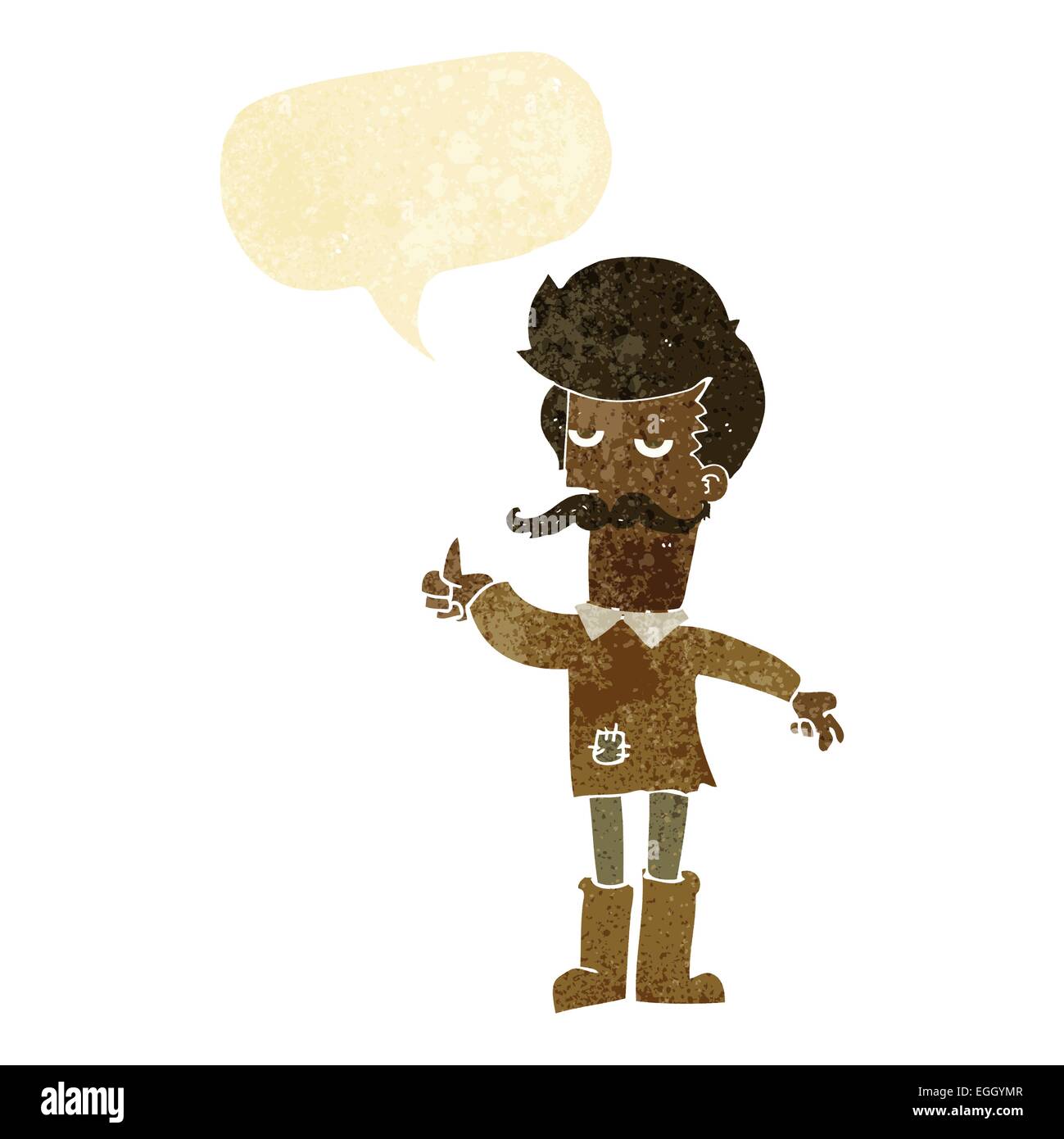 cartoon old man in poor clothes with speech bubble Stock Vector Image ...