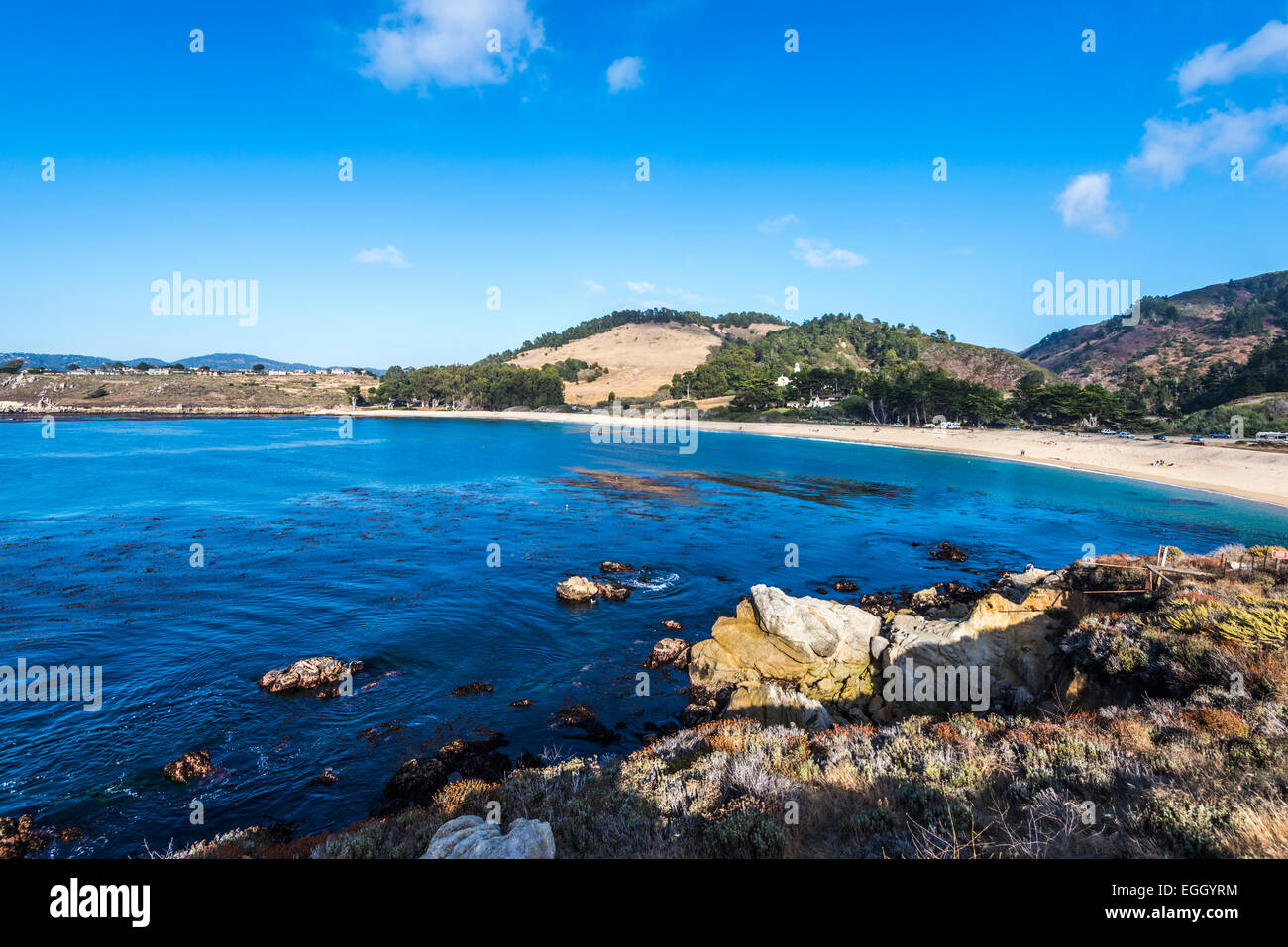 View of Monastery Beach from the Point Lobos State Reserve. Monterey ...