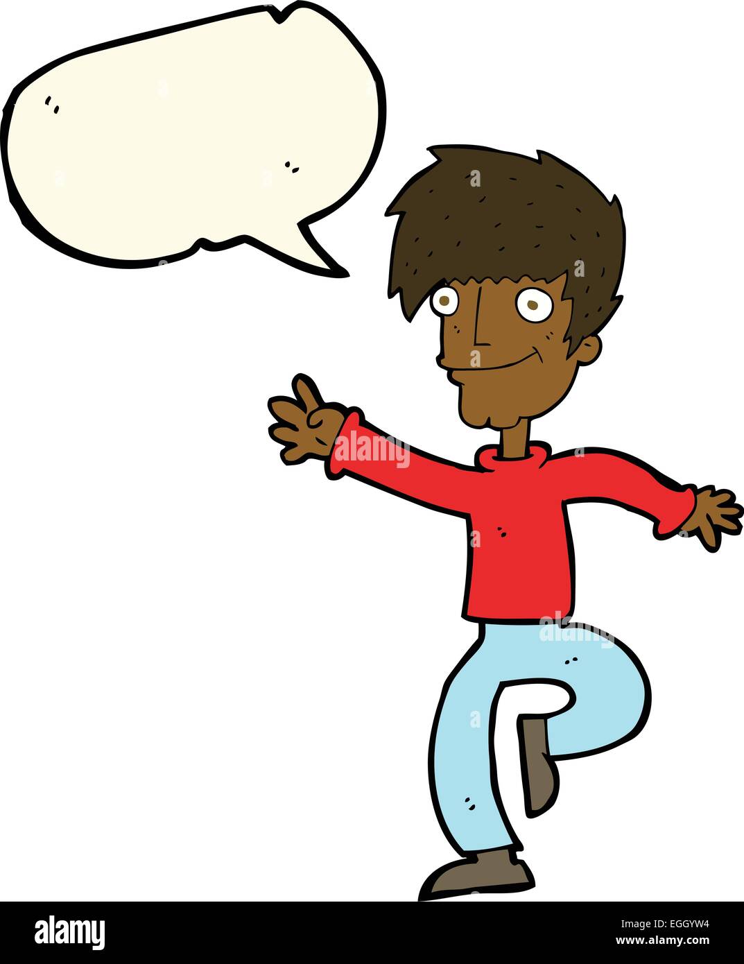 Cartoon dancing man bubble Cut Out Stock Images & Pictures - Alamy