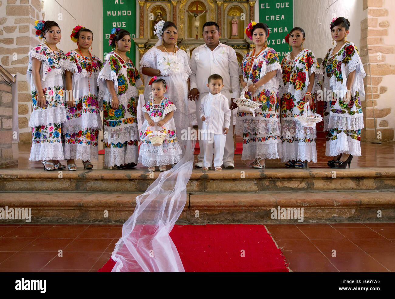 Mayan wedding, Tekax, Yucatan, Mexico Stock Photo - Alamy