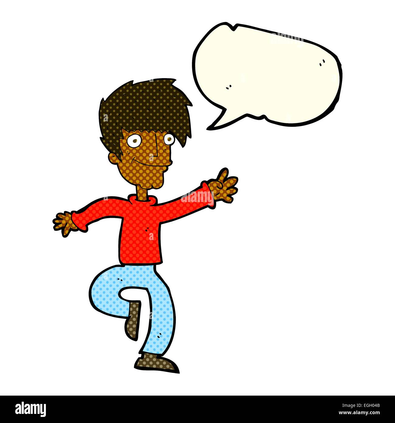 Cartoon dancing man bubble Cut Out Stock Images & Pictures - Alamy