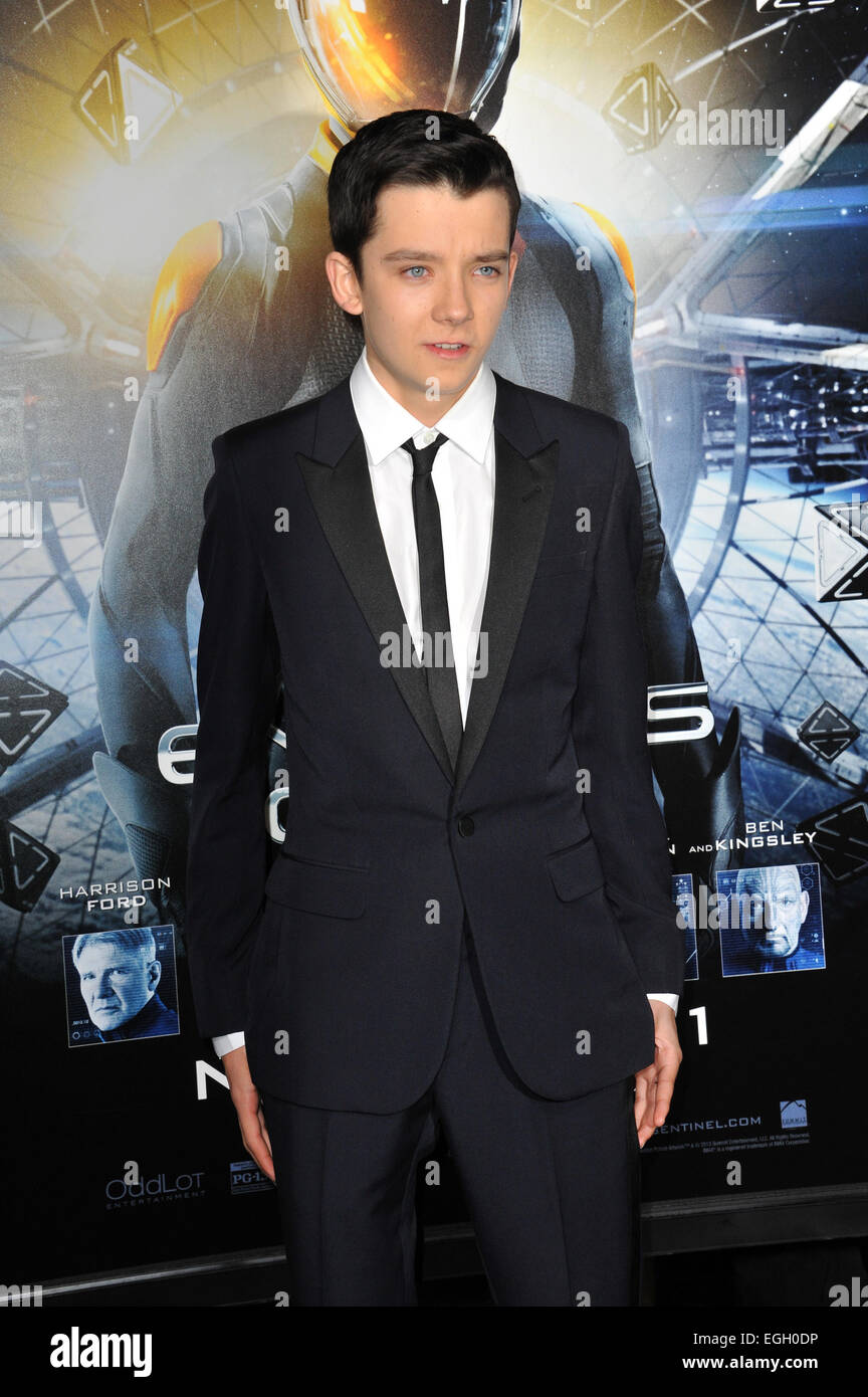 LOS ANGELES, CA - OCTOBER 28, 2013: Asa Butterfield at the Los Angeles ...