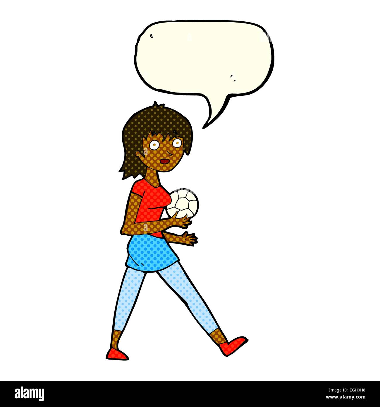 Woman soccer and retro Stock Vector Images - Alamy