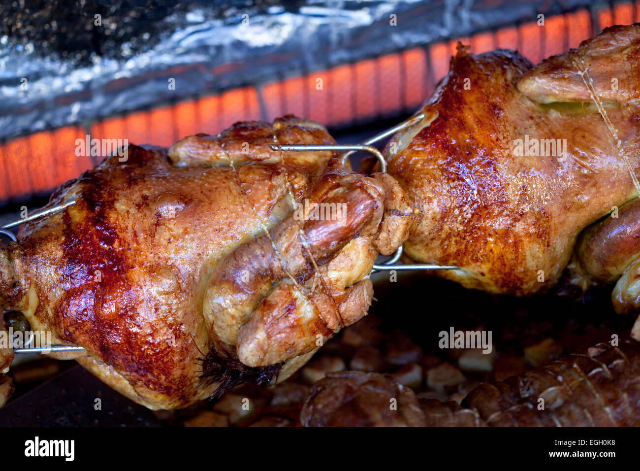 Rotisserie chicken spit hi-res stock photography and images - Alamy