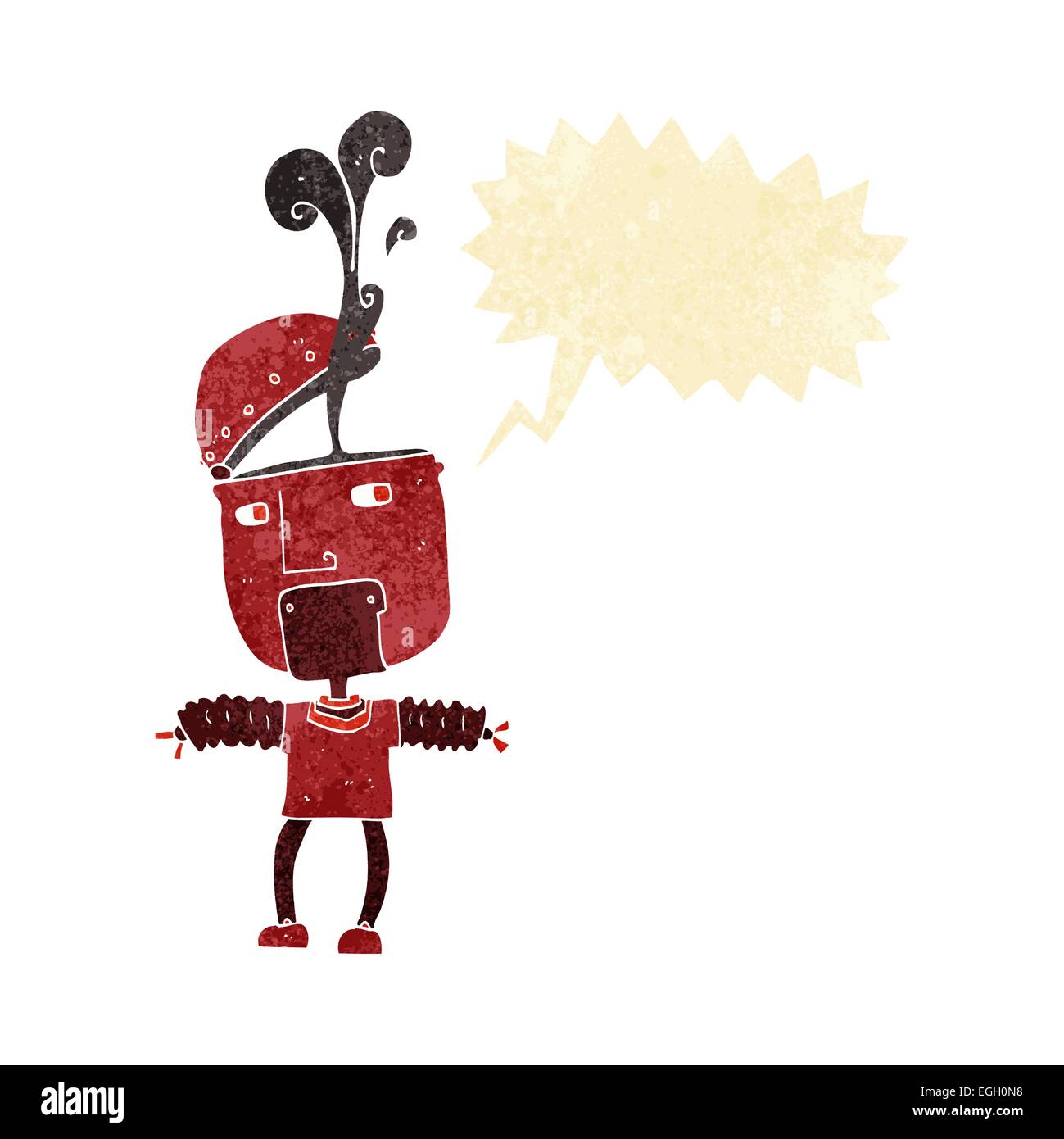 Funny cartoon robot open head hi-res stock photography and images - Alamy