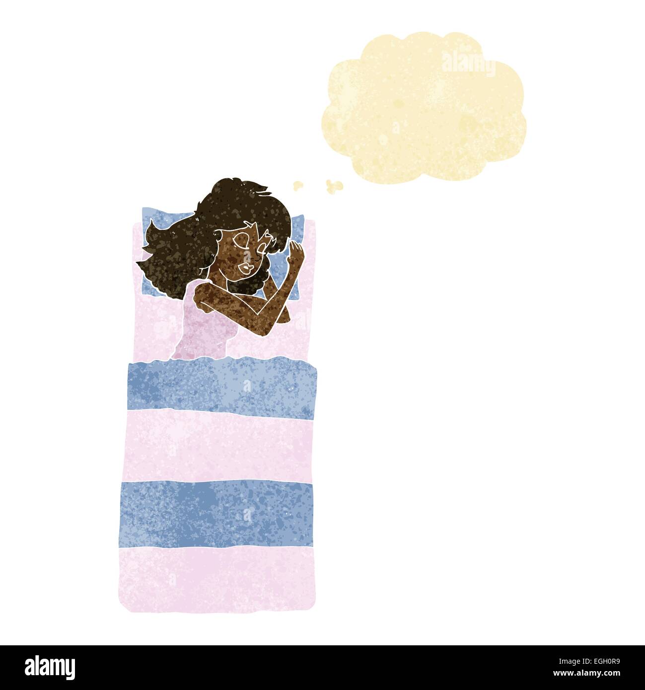Cartoon sleeping woman thought bubble Stock Vector Images - Alamy